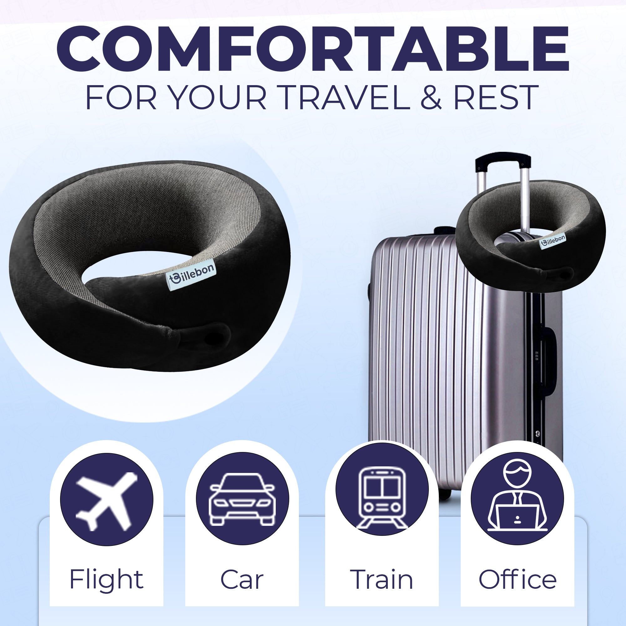 Best Compact Neck Pillow | Premium Travel Comfort – Billebon